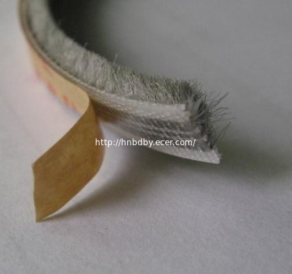 Window & Door Weatherstrip with 1/4 inch Wool Pile, 18 Feet, Gray
