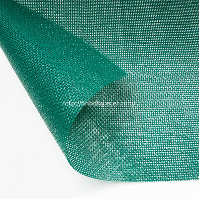 PVC coated Polyester mesh fabric in white, green and grey, 210 cm wide, 0,43 mm thick and by the meter.
