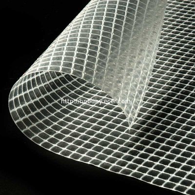 FLEXIBLE Transparent PVC mesh which consists of two PVC sealed layers and an inner reinforcement polyester mesh
