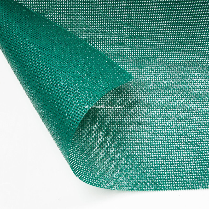 PVC coated Polyester mesh fabric in white, green and grey, 210 cm wide, 0,43 mm thick and by the meter.