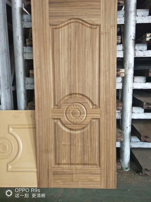 Natural Teak Interior Door Skins , HDF Moulded Door Skin 3mm / 4mm Thickness