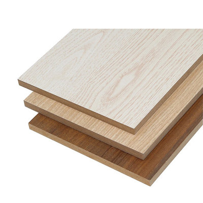 Natural Wood Color Melamine Faced MDF Board Polished Surface FSC Compliant