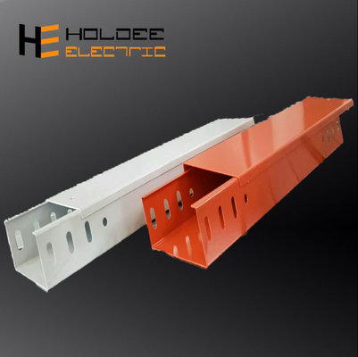 Medium Duty Corrosion Resistant Electric Polyester Coated 250mm Cable Tray With Different Size