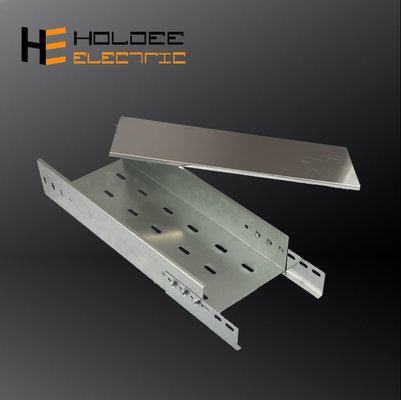 Medium Duty Corrosion Resistant Electric Polyester Coated 250mm Slotted Type Cable Tray With Different Size
