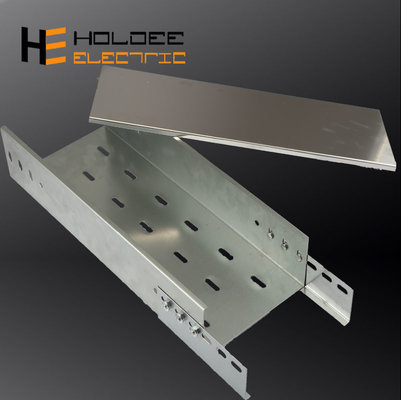 Low Voltage Dustproof Antimagnetic Pre Galvanized/GI Solid Through Cable Trays System With Hole China Manufacturer
