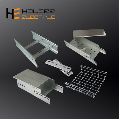 Medium Duty Corrosion Resistant Electric Polyester Coated 250mm Ladder Type Cable Tray With Different Size