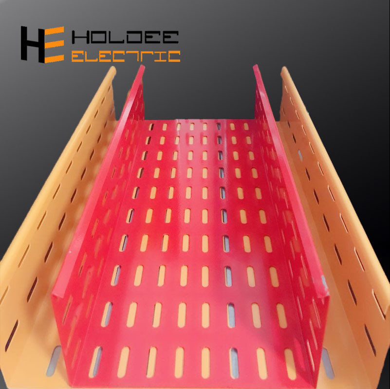 Manufacturer Price 200mm 300mm 600mm Metal Steel Straight Ventilated or Perforated Troug Cable Tray For Cable Management