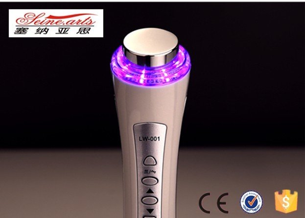 Ultrasonic Color Photon IPL Home Device Rechargeable Mini Beauty  Facial Massager LW-001