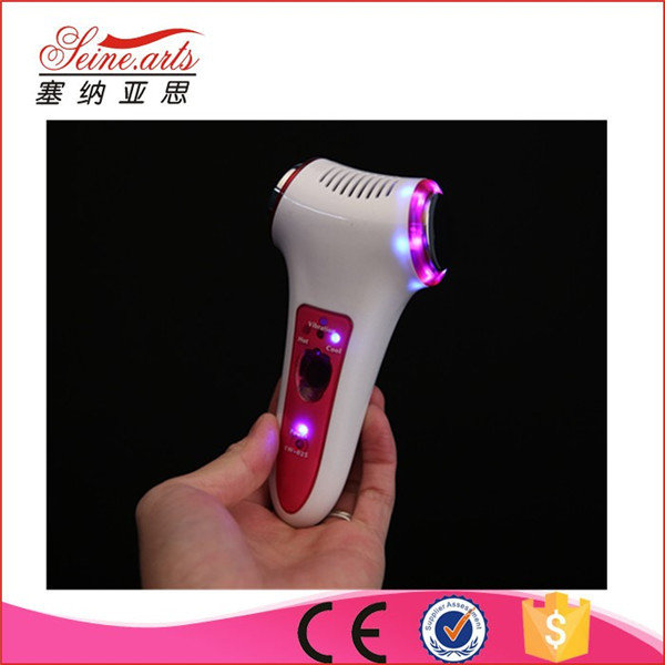 Microcurrent Therapy Skin Care Device Facial Hot Cold Hammer For Shrink Pores