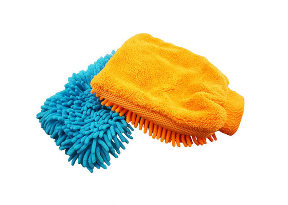 China Microfiber Chenille Car Cleaning Glove Mitt / Quick Dry Car Cleaning Glove / Car Wash Mitt supplier