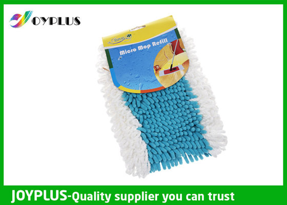 China Microfiber Chenille Mop Refill With Printed Head Card Mop Refill Mop Head supplier