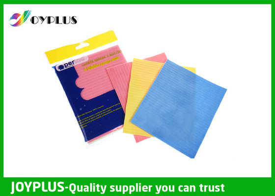 China Blue Yellow White Nylon Scrub Pad , Cloth Scouring Pads For Dishes HK0610 supplier