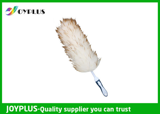 China White Color Lambswool Duster Cleaning With TPR Material Handle Anti Static supplier