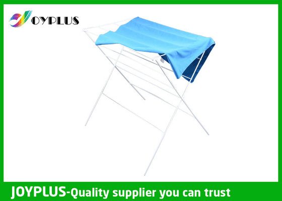 China Big Size Metallic Portable Hanging Rack , Collapsible Garment Rack White supplier