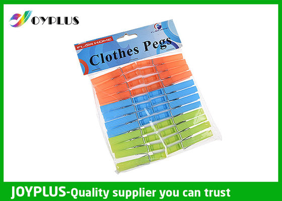 China PP Material Colored Plastic Clothespins Set Customized Color / Size Available supplier