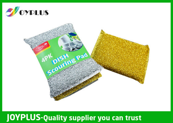 China High Density Kitchen Nylon Sponge Scrubber , Dish Washing Scrub Pads 4 Pack supplier