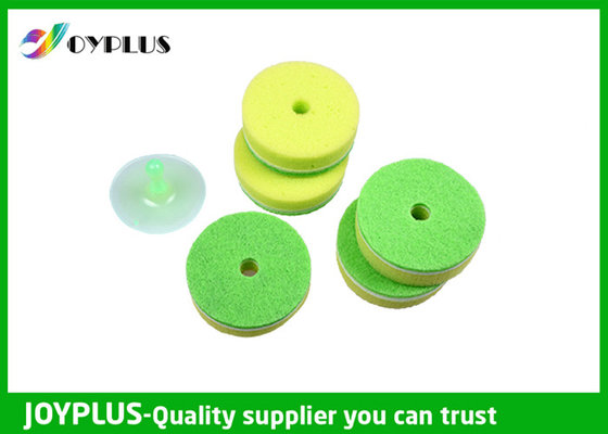 China Multicolor Double Sided Kitchen Cleaning Pad With Suction Cup Pack HK0290B supplier