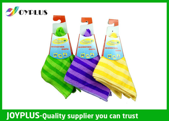 Various Pattern Washable Cleaning Cloths , Absorbent Cleaning Cloths Microfiber supplier