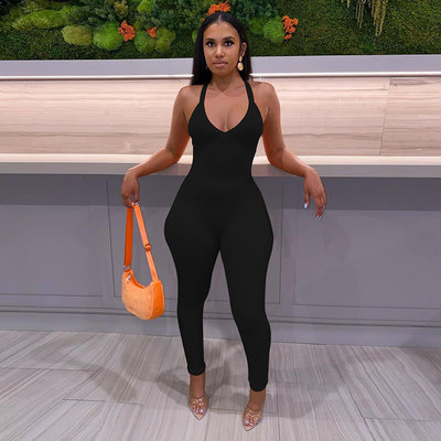 Made in china new Wholesale Custom Unique Design Quality Cross shoulder straps Jumpsuit Fitness & Yoga Wear Training tracksuits