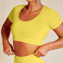 Women's Sportswear Sports Gym Legging Seamless Fitness vest suspenders long sleeves Yoga Suit high waist pants Training Wear