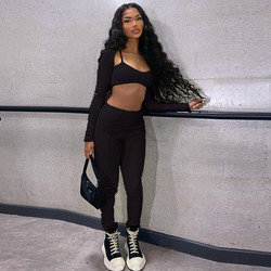 Women's Seamless Athletic Sports Bra with Slim Shoulder Strap and srcunch butt lift Leggings Two-piece yoga set Gym Fitness