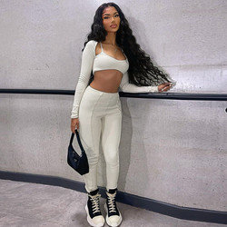Women's Seamless Athletic Sports Bra with Slim Shoulder Strap and srcunch butt lift Leggings Two-piece yoga set Gym Fitness