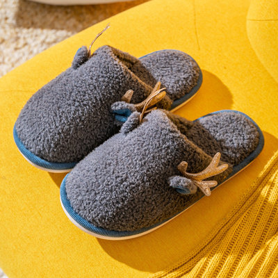 couple Christmas deer cute Home Slippers Warm house Shoes Women Indoor Slippers Slip-On Bedroom House ladies shoes