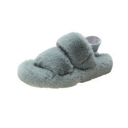Hot sale Women fluffy Slippers Ladies Cute Plush Sandals ladies Fur Slippers Winter Warm flat sole house shoes