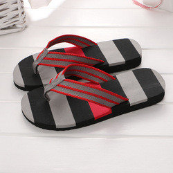 Summer Men Cozy Slippers Indoor And Outdoor Non Slip Striped Color