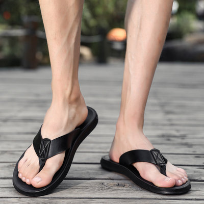 Wholesale 2022 new design summer beach sandals men cork sole solid color flip flop Men slippers in stock