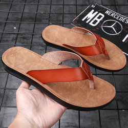 Wholesale 2022 new design summer beach sandals men cork sole solid color flip flop Men slippers in stock