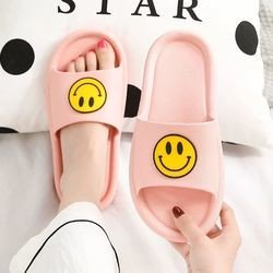 Fashion Design Smile Pattern Slipper Shoes Casual Soft Sole Non Slip Children Slippers
