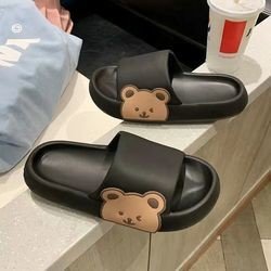 New style fashion trend cute bear cartoon summer sandals women soft sole non-slip slippers home indoor shoes wholesale