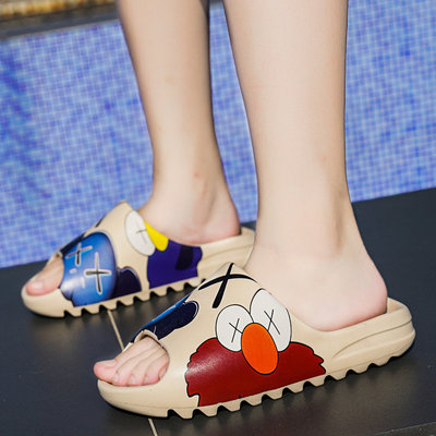 Beach Cartoon Men Cozy Slippers Home Indoo Thick Sole Non Slip