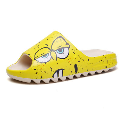 Beach Cartoon Men Cozy Slippers Home Indoo Thick Sole Non Slip