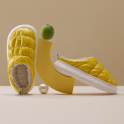 Wholesale Custom Light Weight Down Waterproof Home Indoor Shoes Simplicity Thermal Non-slip Outdoor Snow Slippers