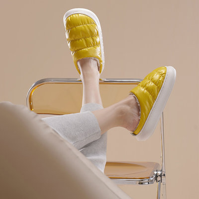 Wholesale Custom Light Weight Down Waterproof Home Indoor Shoes Simplicity Thermal Non-slip Outdoor Snow Slippers
