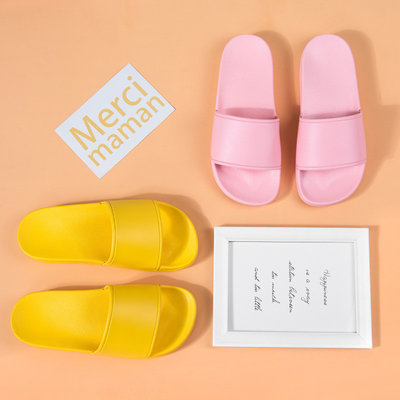 New design Blank Custom Logo Slippers solid color Sandals Ladies summer home indoor shoes for men wholesale