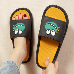 Sandals women summer home bathroom casual shoes couple cute cartoon upper bath non-slip slippers for men