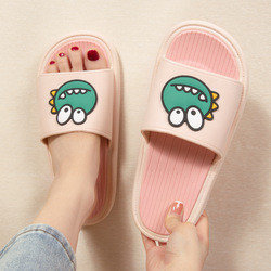 Sandals women summer home bathroom casual shoes couple cute cartoon upper bath non-slip slippers for men