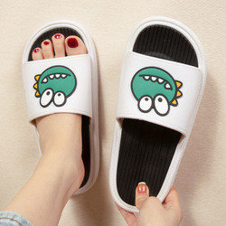 Sandals women summer home bathroom casual shoes couple cute cartoon upper bath non-slip slippers for men