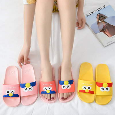 Factory price women summer sandals and slippers new cute couple home bathroom wear bath non-slip cheap indoor shoes