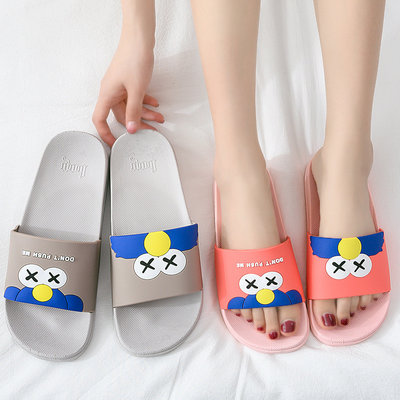 Factory price women summer sandals and slippers new cute couple home bathroom wear bath non-slip cheap indoor shoes