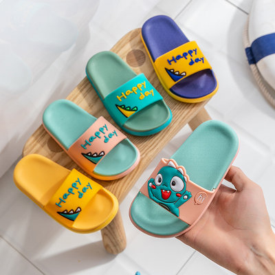 Custom Dinosaur slippers children cartoon cute animal boys and girls sandals soft sole non-slip kids beach shoes ladies shoes