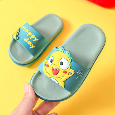 Custom Dinosaur slippers children cartoon cute animal boys and girls sandals soft sole non-slip kids beach shoes ladies shoes