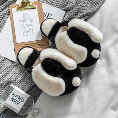 Women's Fluffy Slippers Ladies Home Shoes Cute Plush Dog Animal Fur Slippers ladies Casual Flat house Indoor Slippers