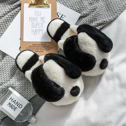 Women's Fluffy Slippers Ladies Home Shoes Cute Plush Dog Animal Fur Slippers ladies Casual Flat house Indoor Slippers