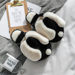 Women's Fluffy Slippers Ladies Home Shoes Cute Plush Dog Animal Fur Slippers ladies Casual Flat house Indoor Slippers