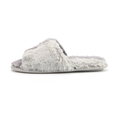 Winter Comfort faux fur Bedroom Fluffy Slide Warm House indoor Slippers for Women Open Toe