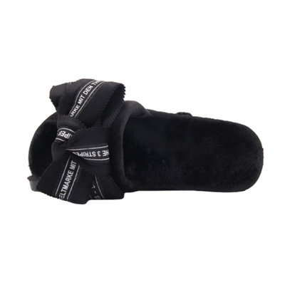 Cute Bowknot Plush home shoes  Women Soft Winter Women Shoes Winter Ladies House indoor Slippers